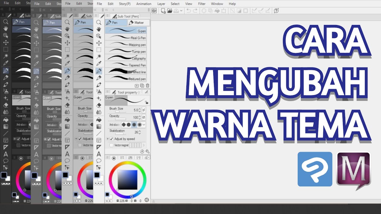 Cara Mengubah Warna Tema / Interface Clip Studio Paint dan Manga Studio ...