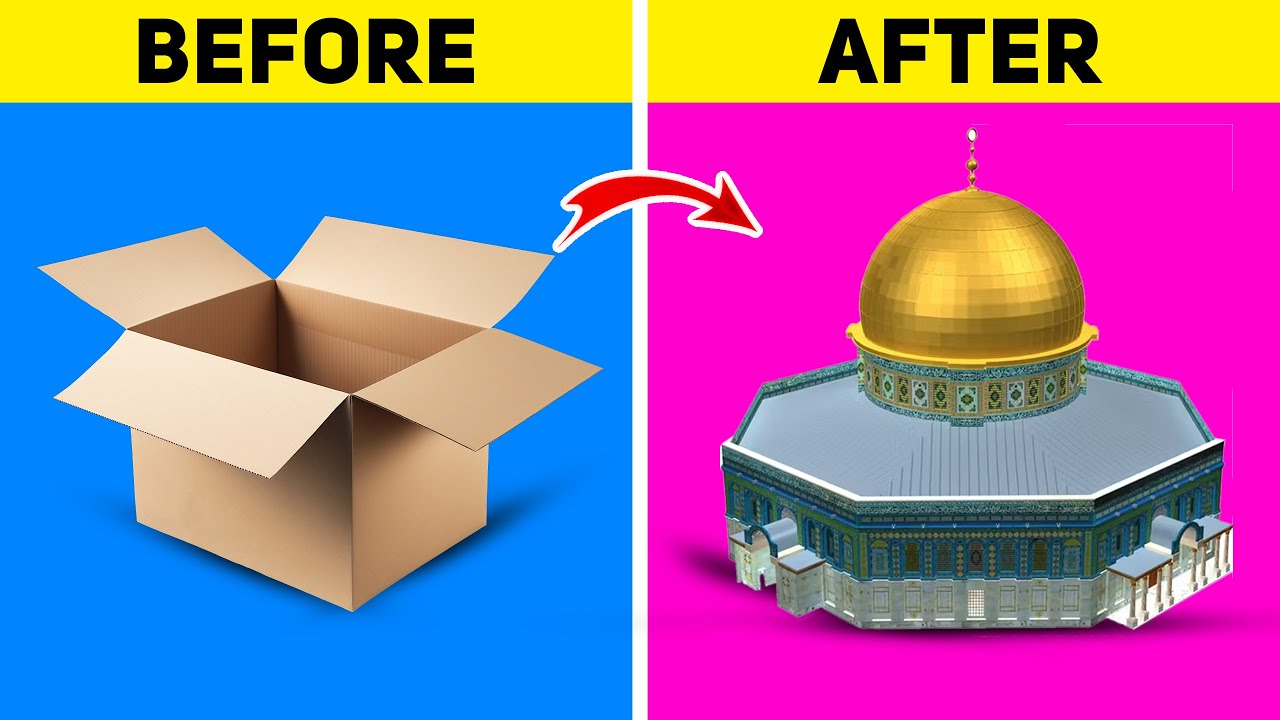 CARDBOARDS MAKING MASJID AQSA | For free Palestine 🇵🇸 making cardboard ...
