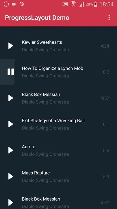 Android progress layout - YouTube