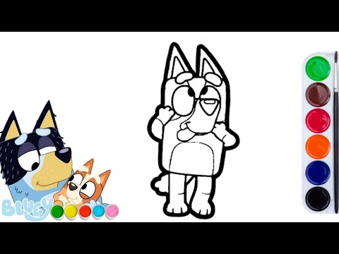 How to Draw Bluey 😱😱 | Bluey and Friends! 😝 | Funny Moments and more ...