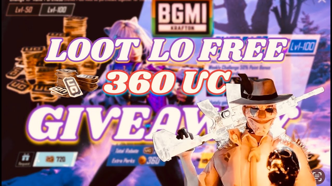 LOOT LO FREE 360 UC AND ROYALPASS REAL GIVEAWAY ! Zach is live #giveaway #bgmilive #bgmi ...