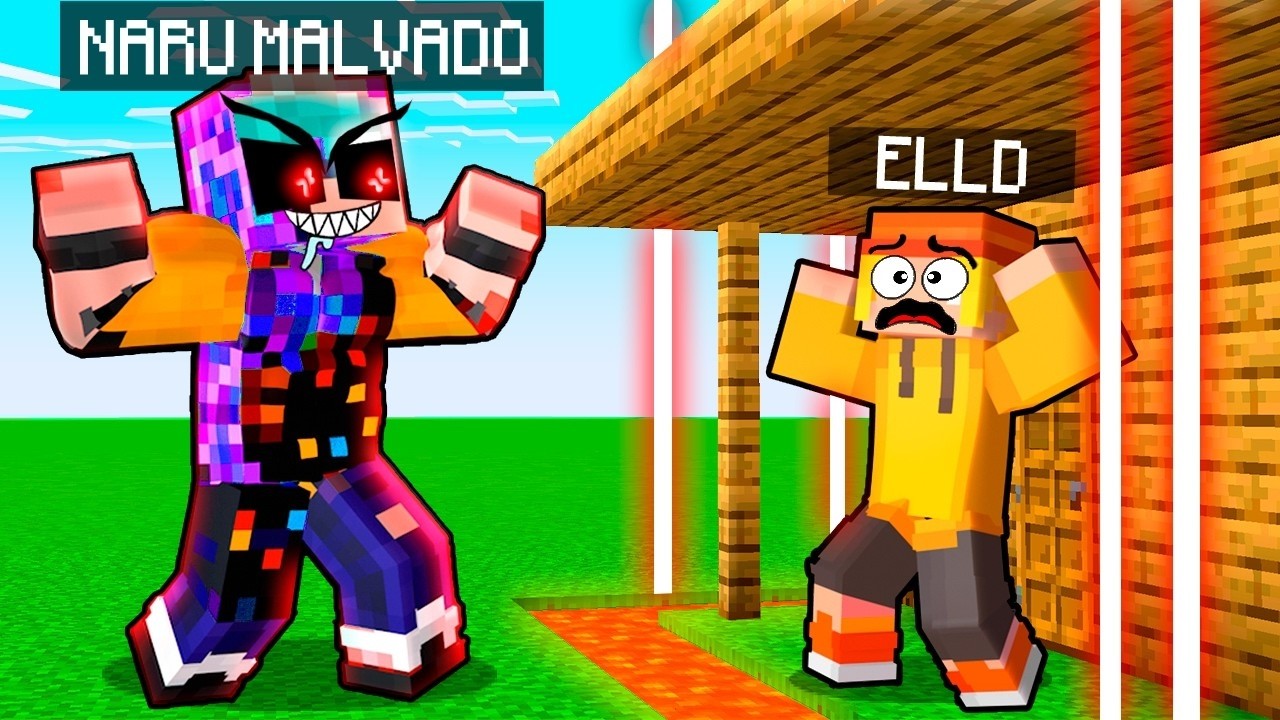 Criei uma BASE HACK ilegal vs NARU MALVADO no Minecraft - YouTube