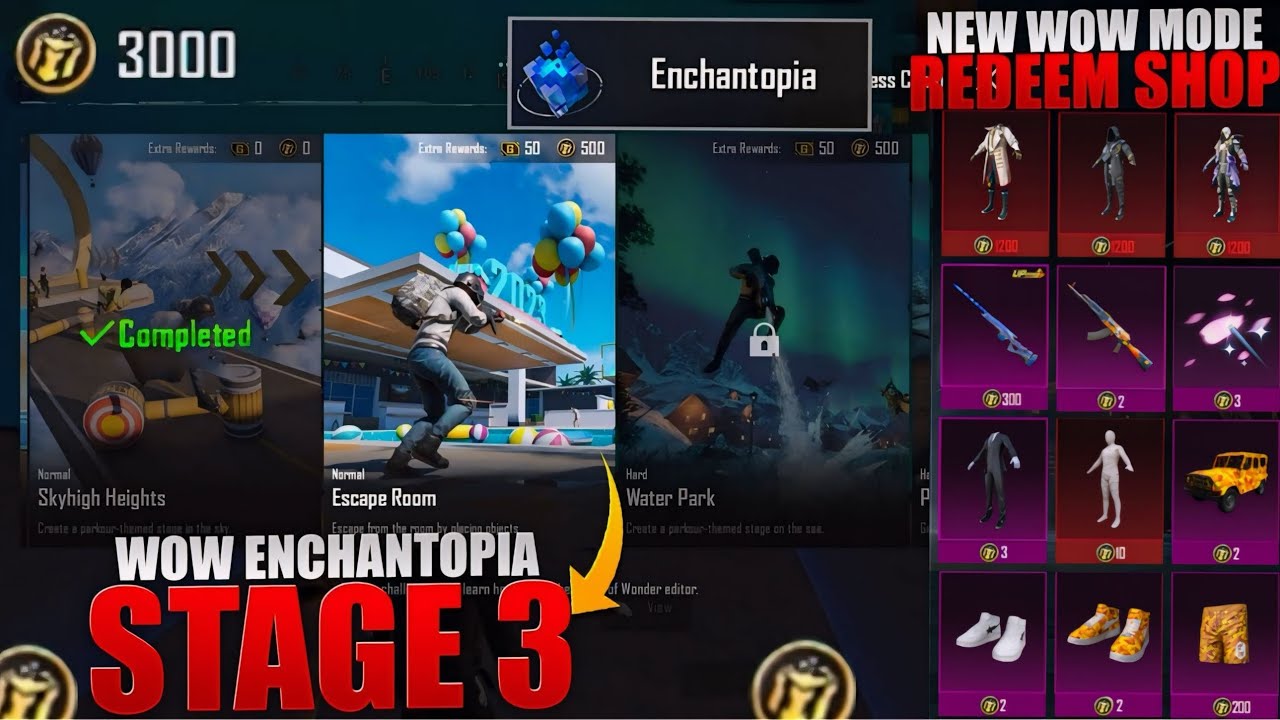 New Wow Redeem Shop | How To Complete Stages And Get Wow Coins | WOW ...