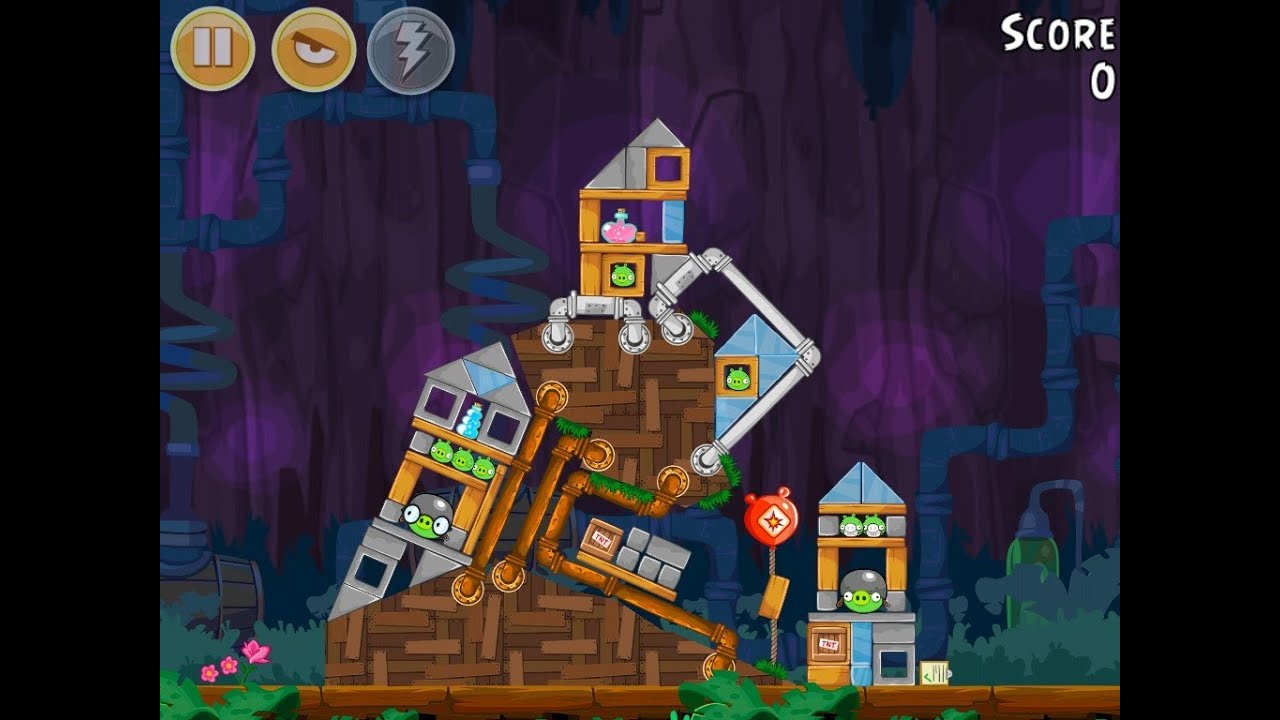 Angry Birds 27-14 Short Fuse 3 Star Walkthrough - YouTube