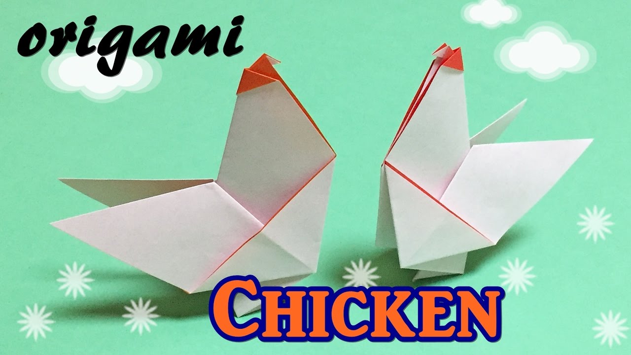 Origami easy instructions for kids | How to make a paper chicken with ...