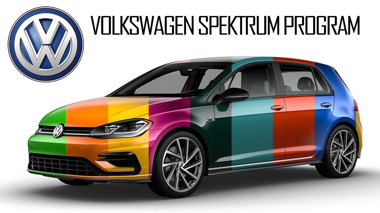 Volkswagen Spektrum Program color options for the 2019 Volkswagen Golf ...