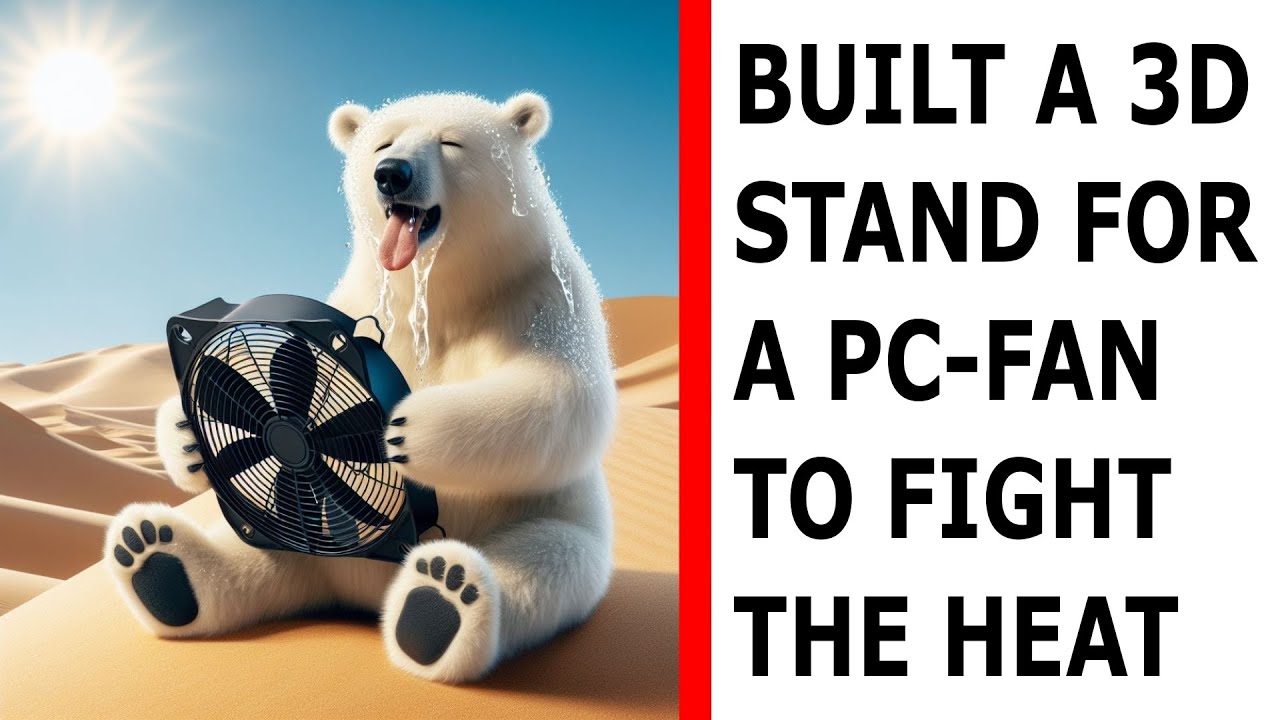 Built a PC fan stand for cheap cooling - 3D Project - YouTube