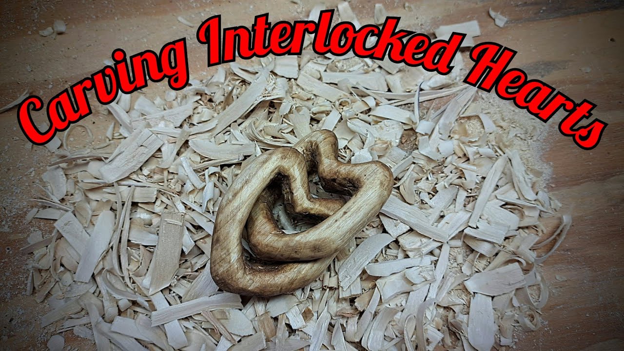 Interlocked Hearts Carving - YouTube