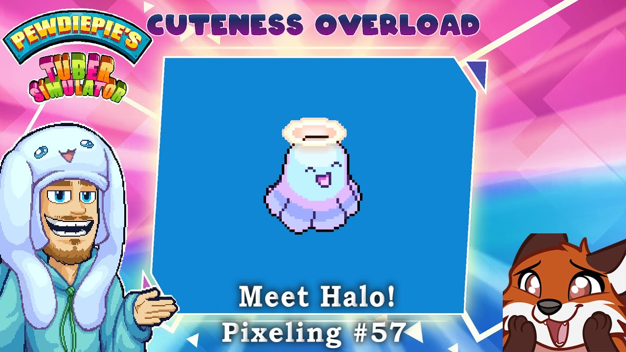 Pewdiepie's Tuber Simulator - Meet Halo the Friendly Ghost Pixeling ...