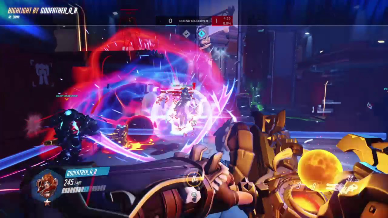 Overwatch zarya best payer ultimate - YouTube