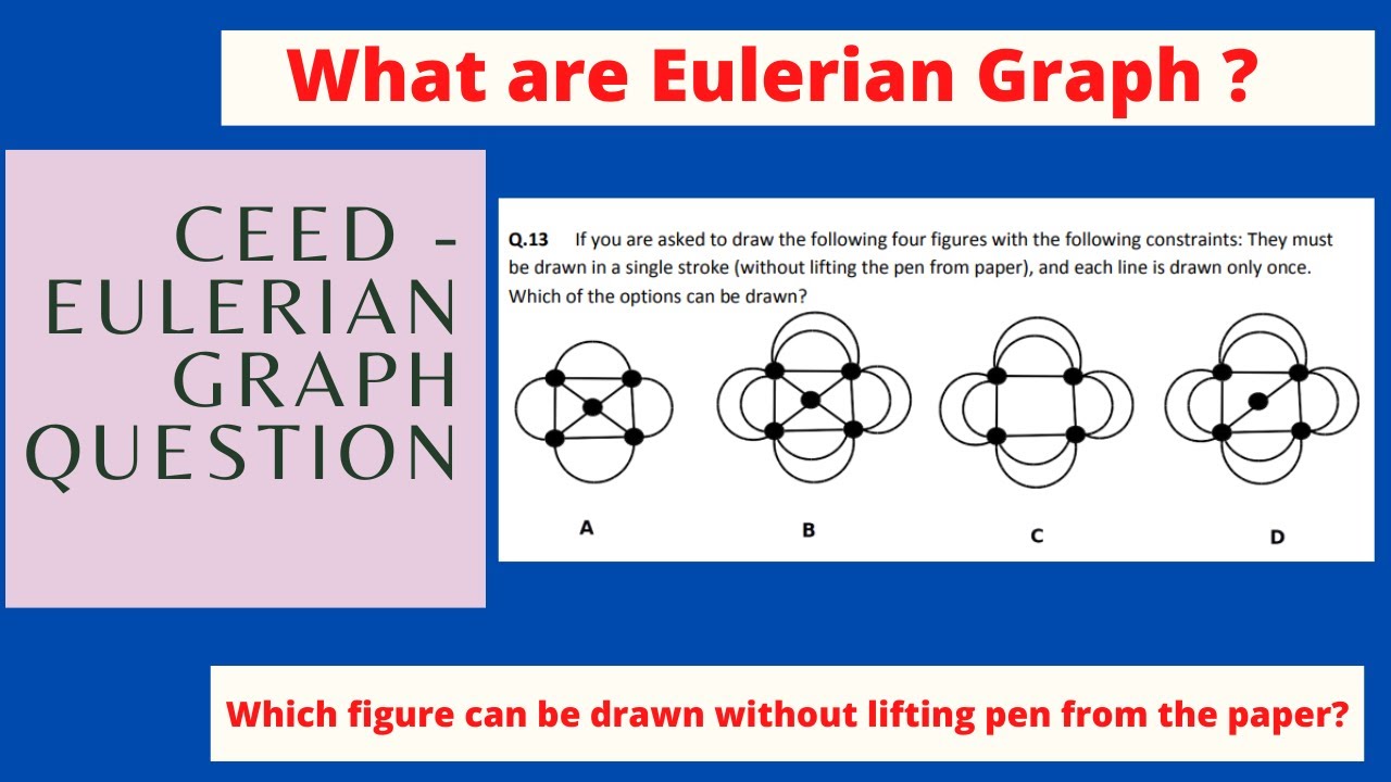 CEED 2019 Question and Answer | Eulerian Graph | Which figure can be ...