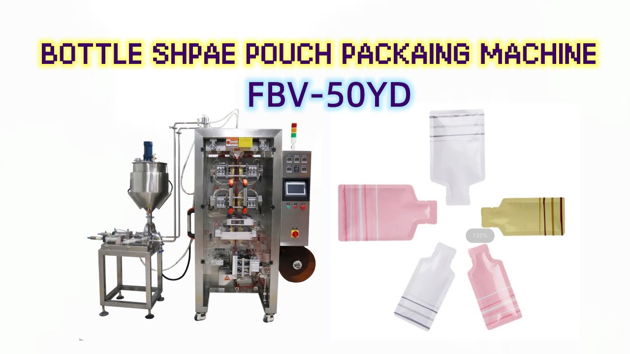 Bottle shape pouch/sachet form fill seal machine | 2 lanes liquid ...