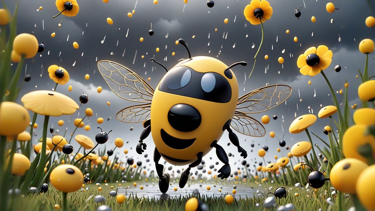 Six Bumble Bees Learn Weather Words | Weather Song for Kids | Fun Rhyme ...