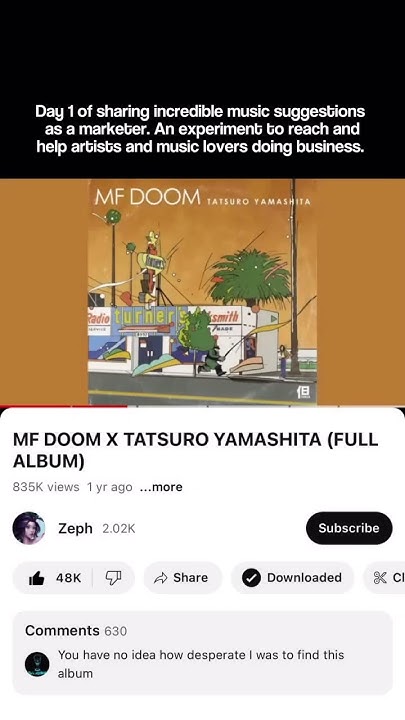 MF DOOM x Tatsuro Yamashita, th e ultimate remix.#musicsuggestions #mfdoom #socialmediastrat ...