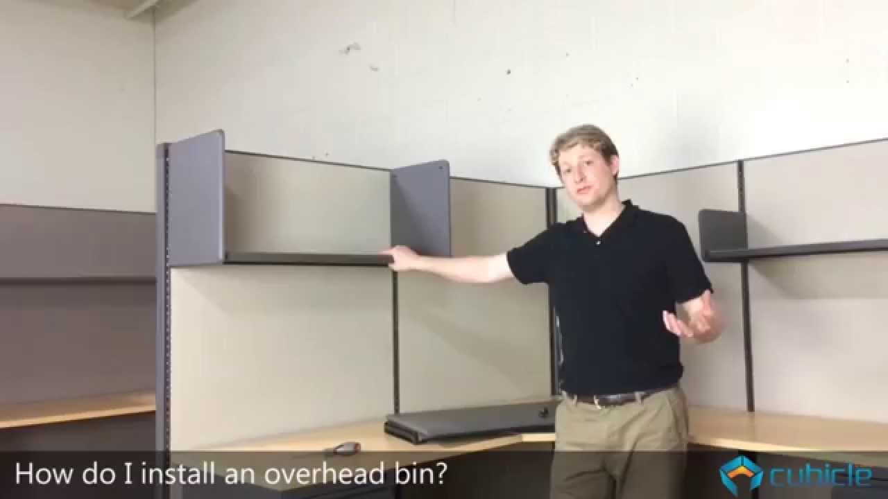 How to Install a Cubicle Overhead Bin - YouTube