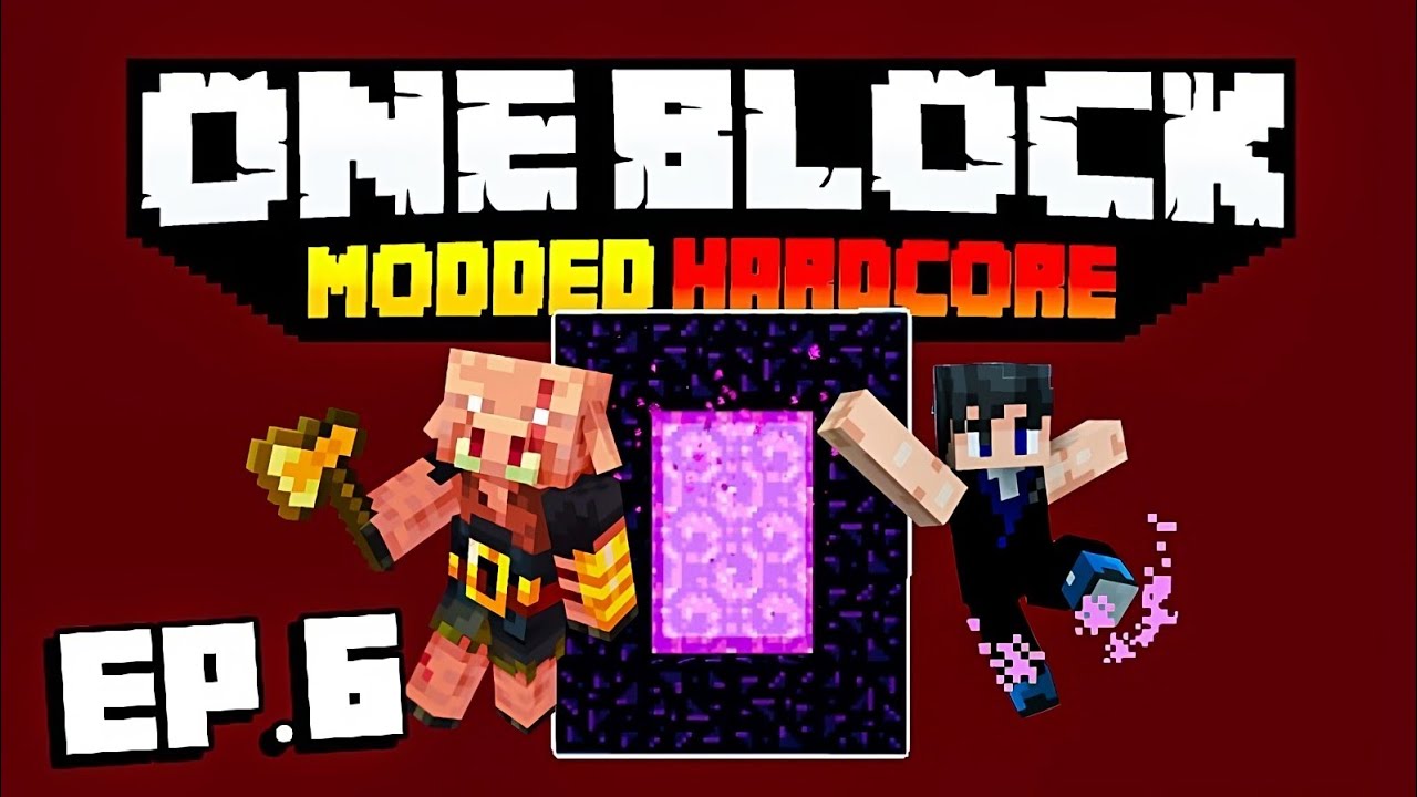 Into the Nether in MODDED ONE BLOCK | Minecraft in Hindi - YouTube