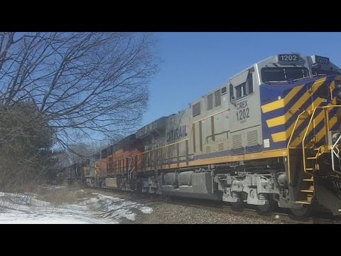 Fantastic! BNSF 4112 w/ Citirail & Four CSX Engines - YouTube