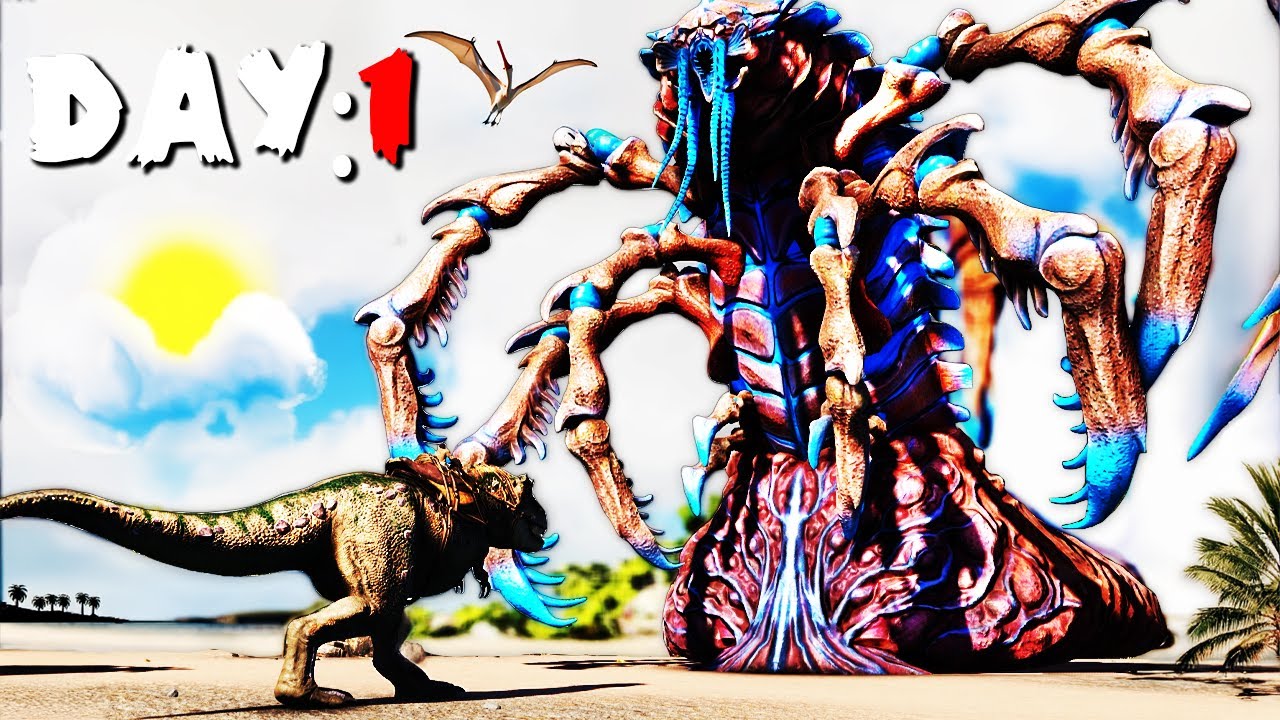 SURVIVING DAY 1 In Ark's New SEA MONSTER DLC.. - YouTube