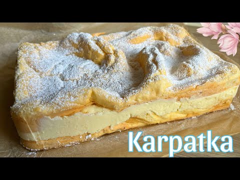 🌸🍰Najlepsza Karpatka - Idealne Ciasto Parzone i Rozpływający się w ustach Krem🍰🌸