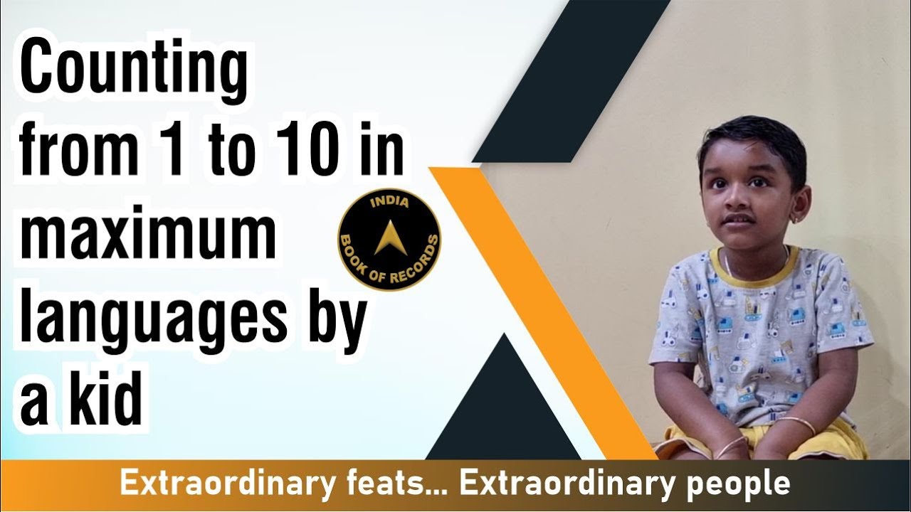 Counting from 1 to 10 in maximum languages by a kid - YouTube