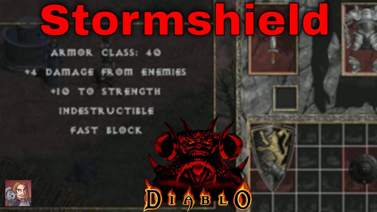 Diablo 1 Unique Items (Stormshield) - YouTube
