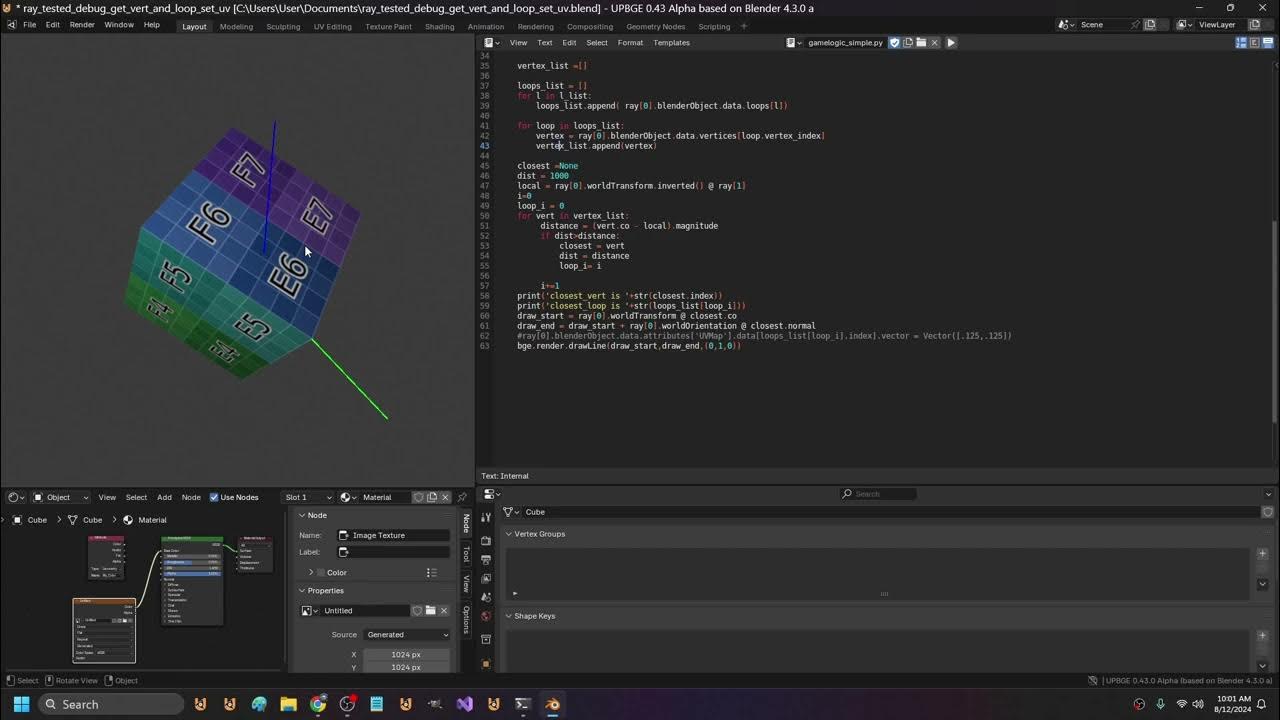 [upbge] using bvhtree ray to get closest edge loop from a ray hitpoint - YouTube