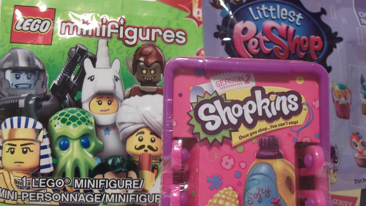 Shopkins! Lego Minifigures! and Littlest Pet Shop! Blind Bags! - YouTube
