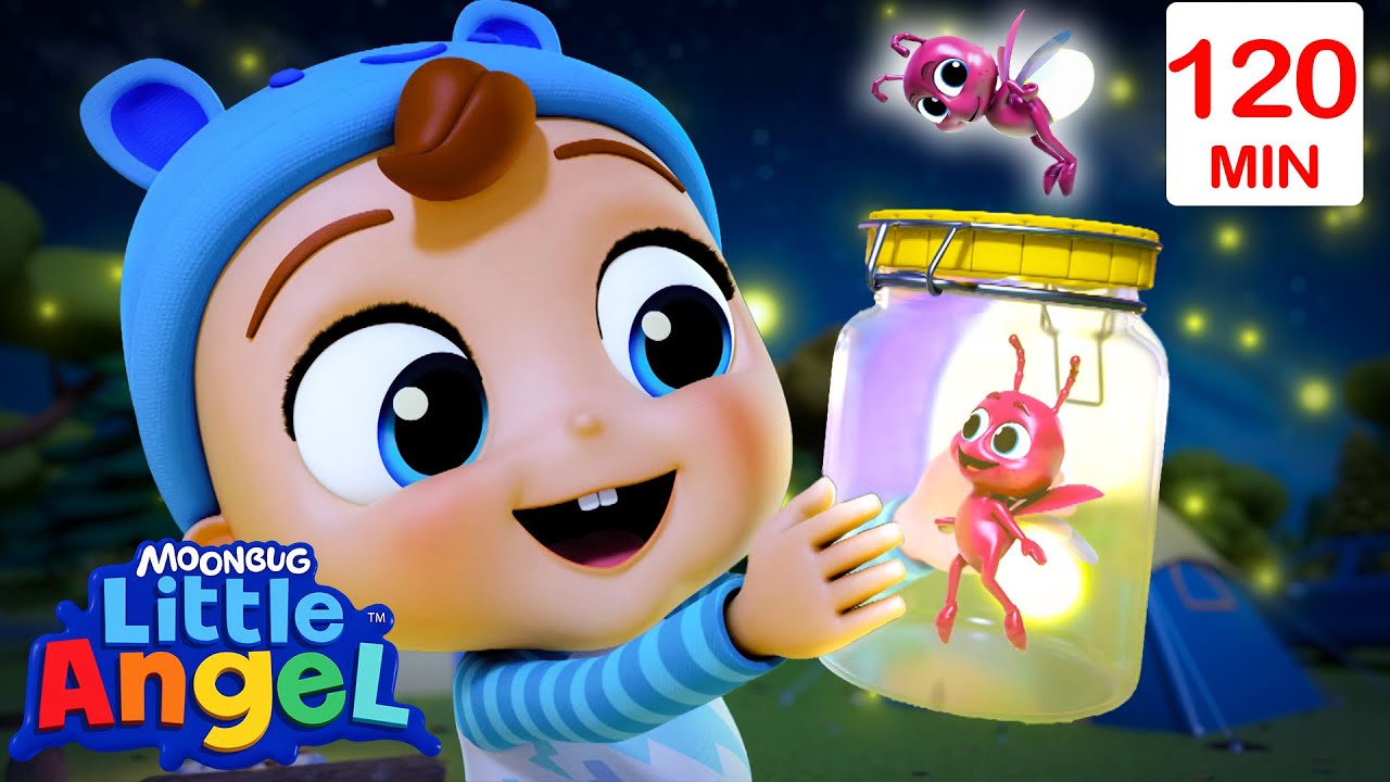 Baby John's Firefly Song🔦 Little Angel Compilation - Nursery Rhymes ...