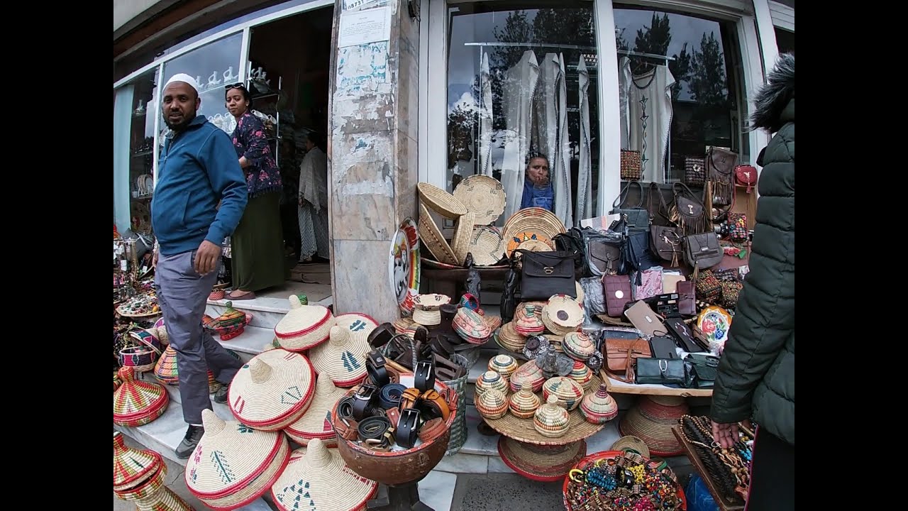 Addis Ababa - Taking A Walk To Kaldis Cafe Around Piazza Area 🇪🇹 - YouTube