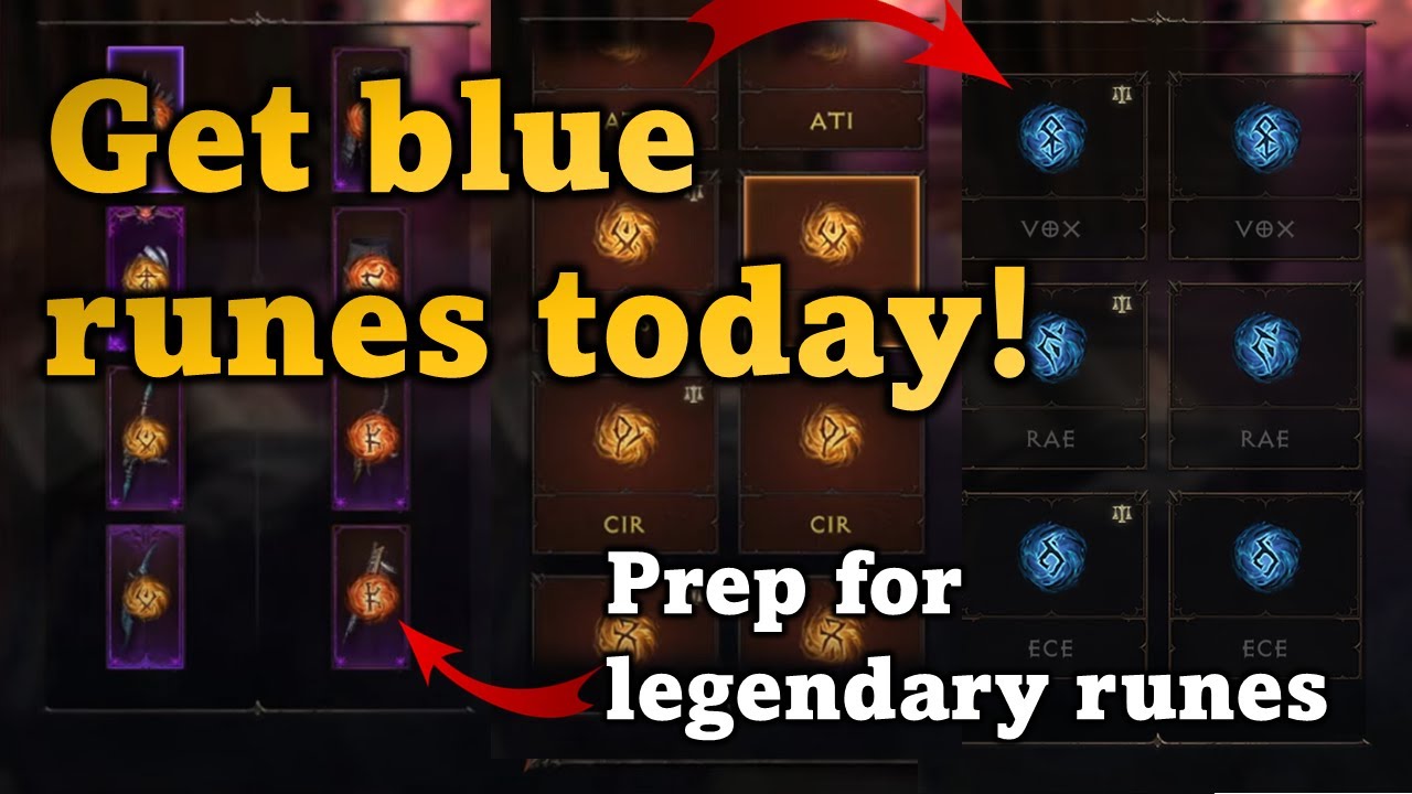 Rare, magic & legendary runes synthesis | Diablo immortal - YouTube