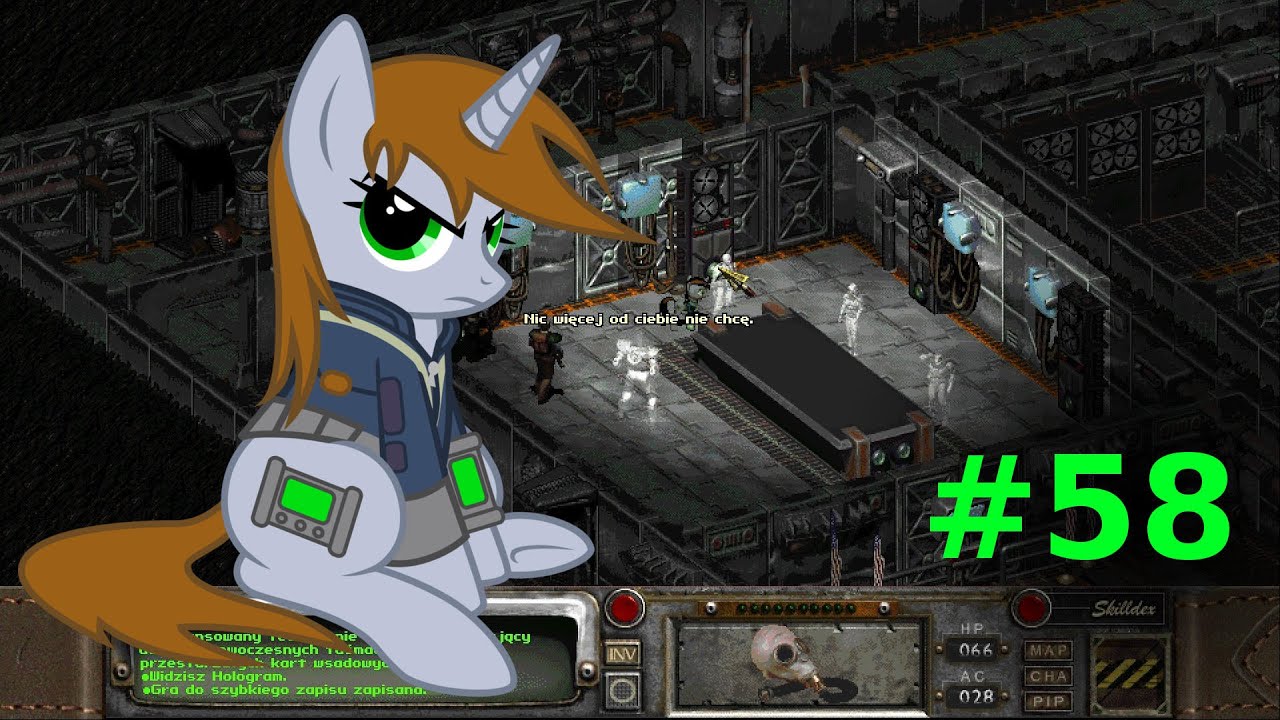 Zagrajmy w "Fallout 2" kucykiem, 58: Hologramy w EPA. - YouTube