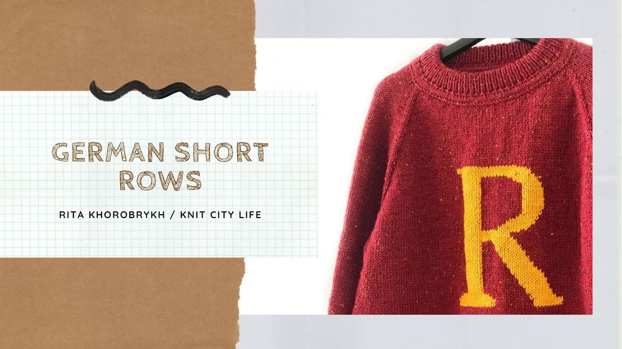 German short rows / christmas sweater - YouTube