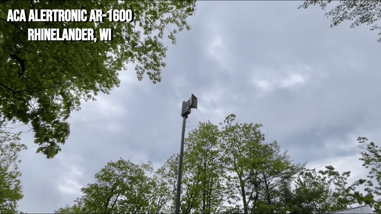 ACA Alertronic AR-1600 Tornado Siren Test | Voice/Attack | Rhinelander ...