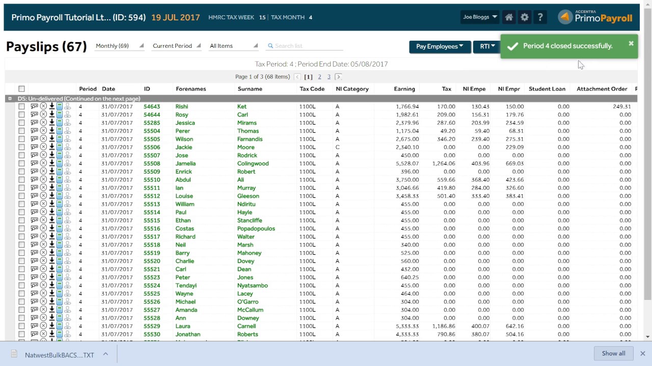 Primo Payroll - Closing Period (15 of 15) - YouTube