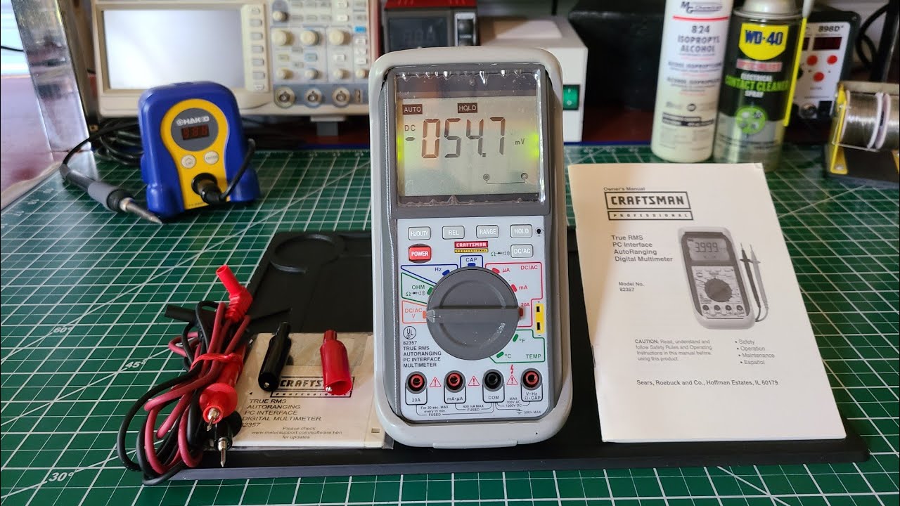 CRAFTSMAN Professional True RMS Auto Ranging PC Interface Multimeter Model 82357 - YouTube