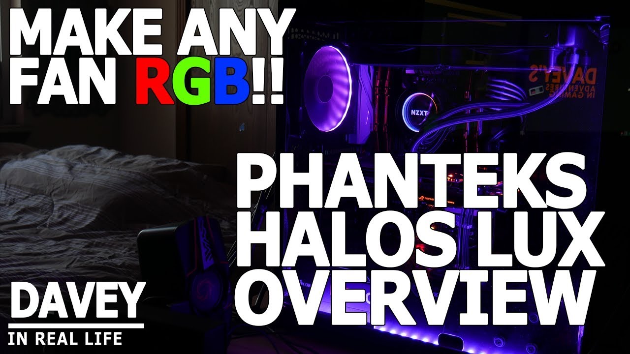 Phanteks Halos Lux RGB Fan Frame Overview :: Davey's Tech Stuff - YouTube