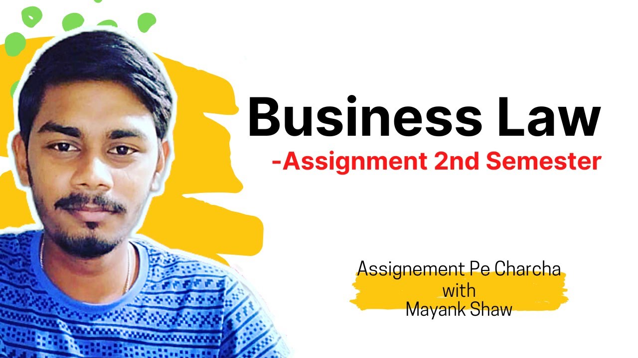 NMIMS Assignment: Business Law | MBA 2nd Semester | September Cycle ...