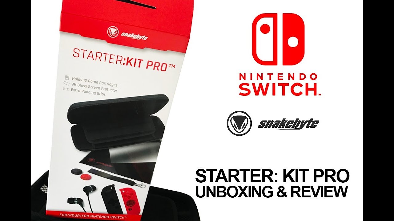 Nintendo Switch Snakebyte Starter Kit Pro Unboxing & Review - YouTube