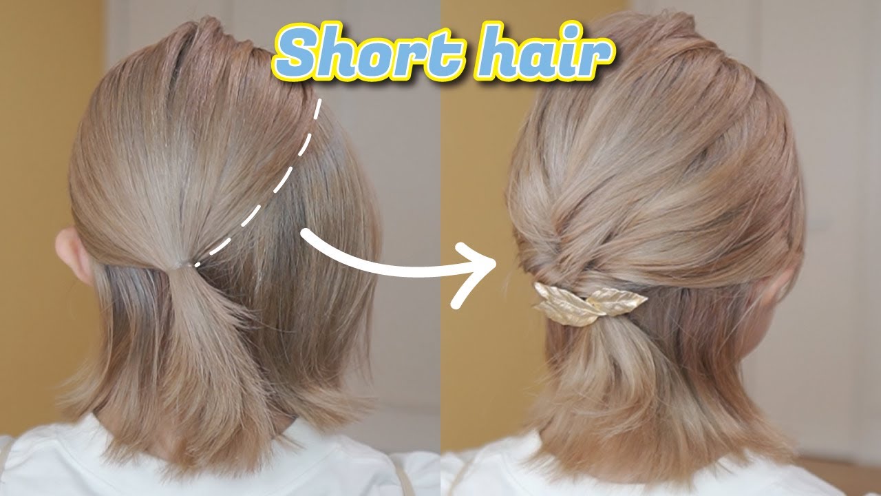Short hair tutorial ! Half updo version🔥 - YouTube