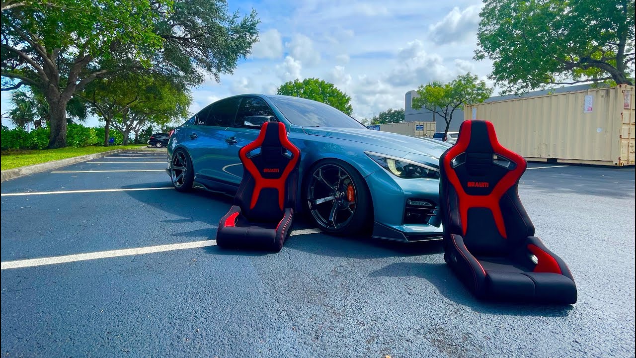 FBO E85 INFINITI Q50 GETS RACING SEATS! (Braum) - YouTube