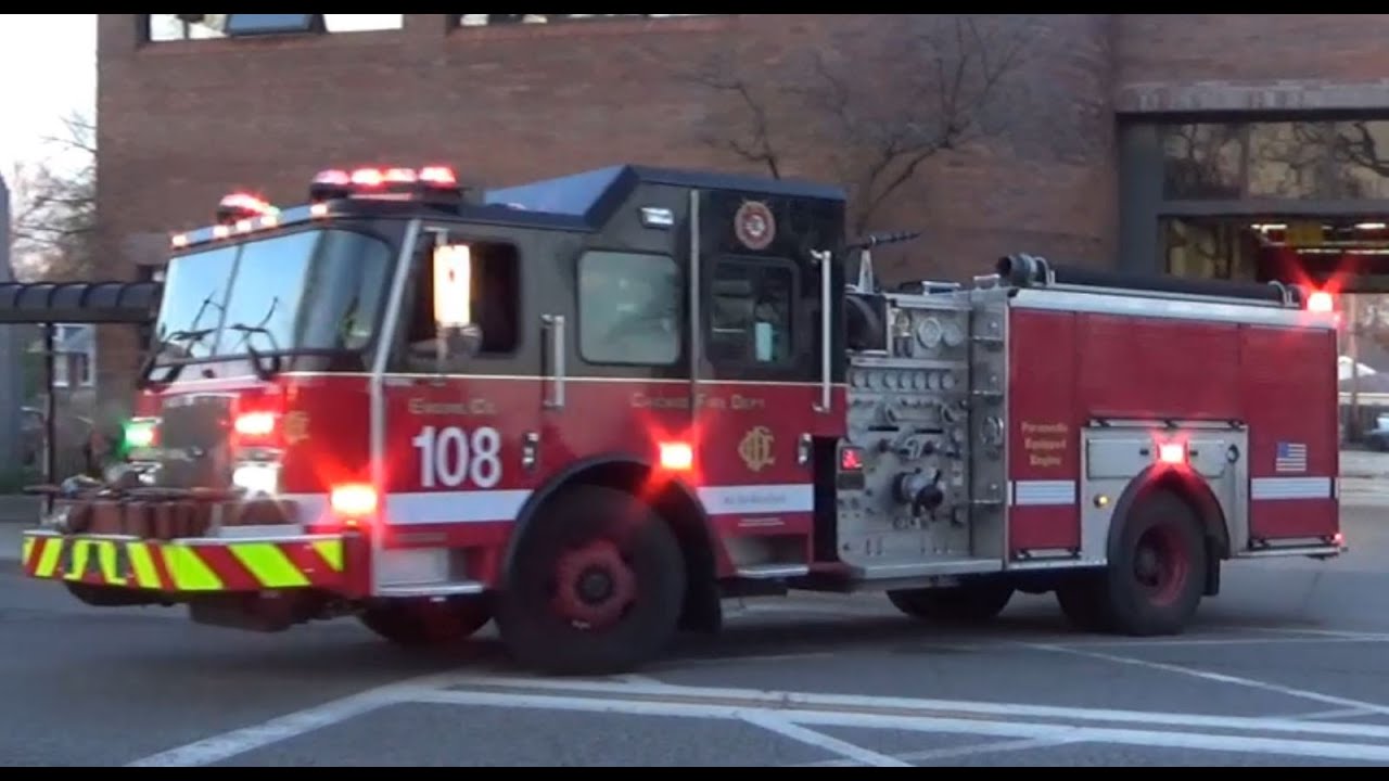 Chicago Fire Dept Engine 108 Responding - YouTube