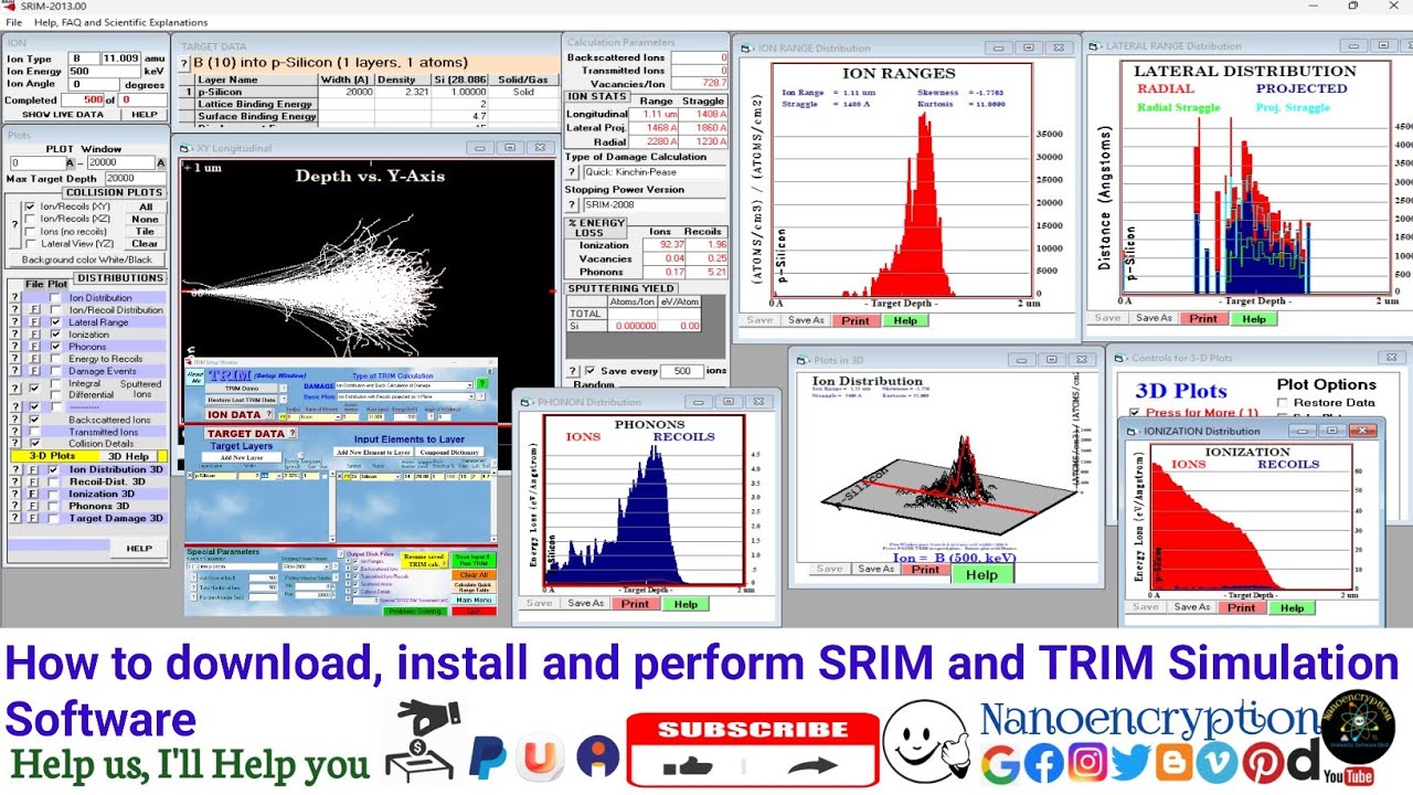 How to download, install and perform SRIM and TRIM Simulation Software ...
