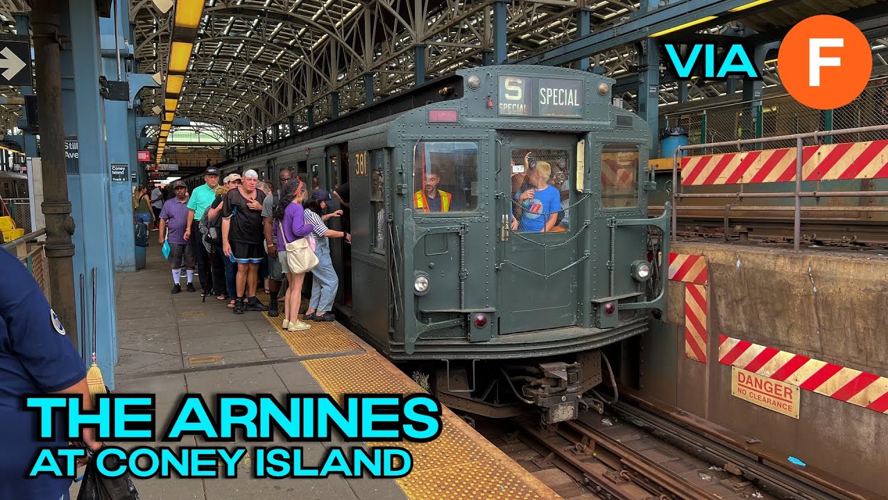 NYC Subway: NYTM R1/9 arrives and departs Coney Island-Stillwell Av (7 ...