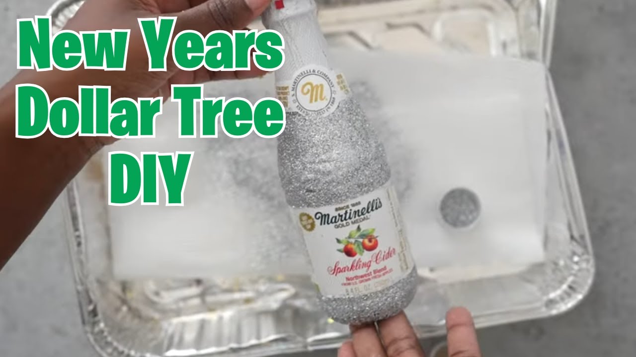 Dollar Tree Champagne Bottle Decoration DIY - YouTube