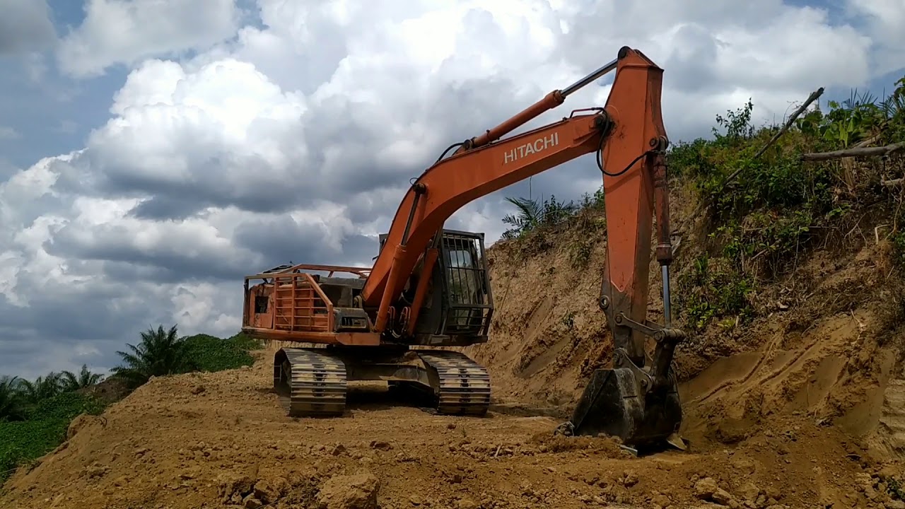 CARA SERVIS JALAN MENGGUNAKAN EXCAVATOR - YouTube