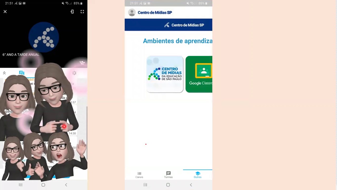 Como entrar no classroom utilizando o app CMSP. - YouTube