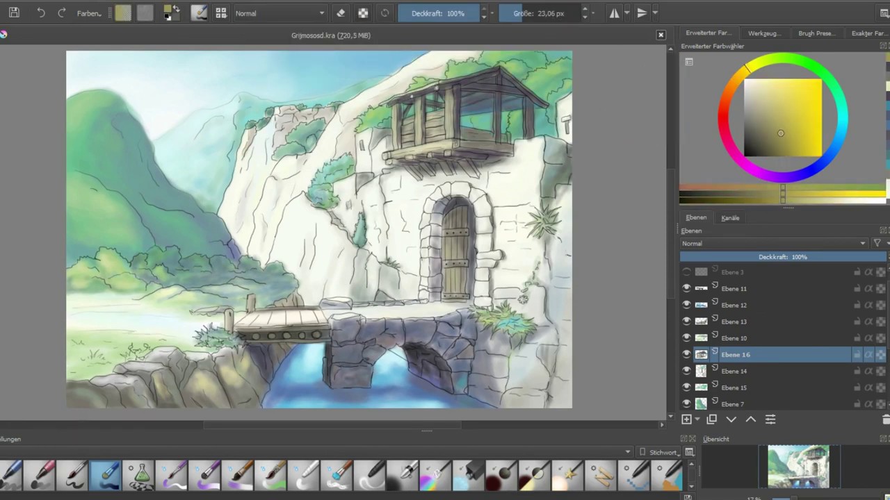The start / Background Speedpaint with Krita - YouTube