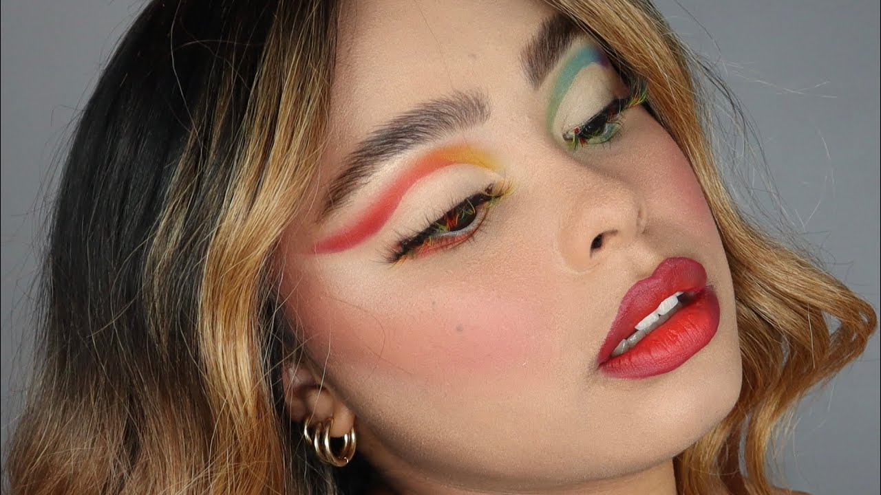 Rainbow Cut Crease - Pride Makeup Tutorial | Speed Run - YouTube