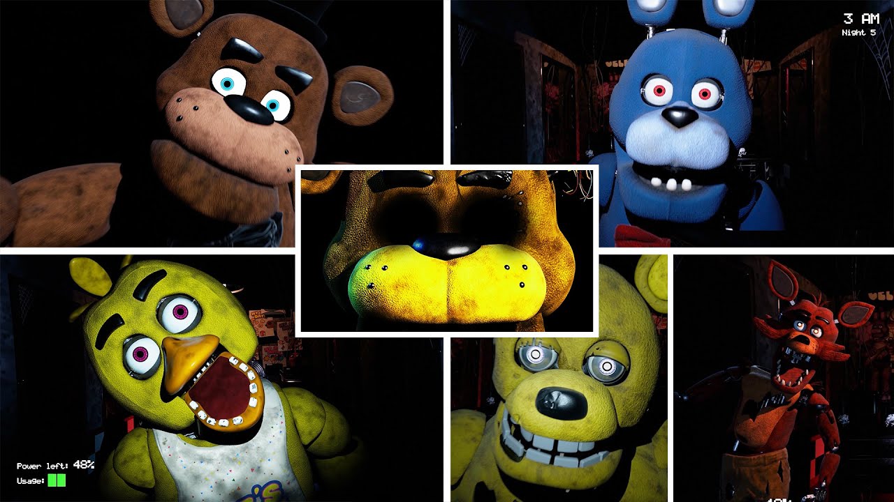 FNAF Jumpscares: Movie Design Animatronics - YouTube