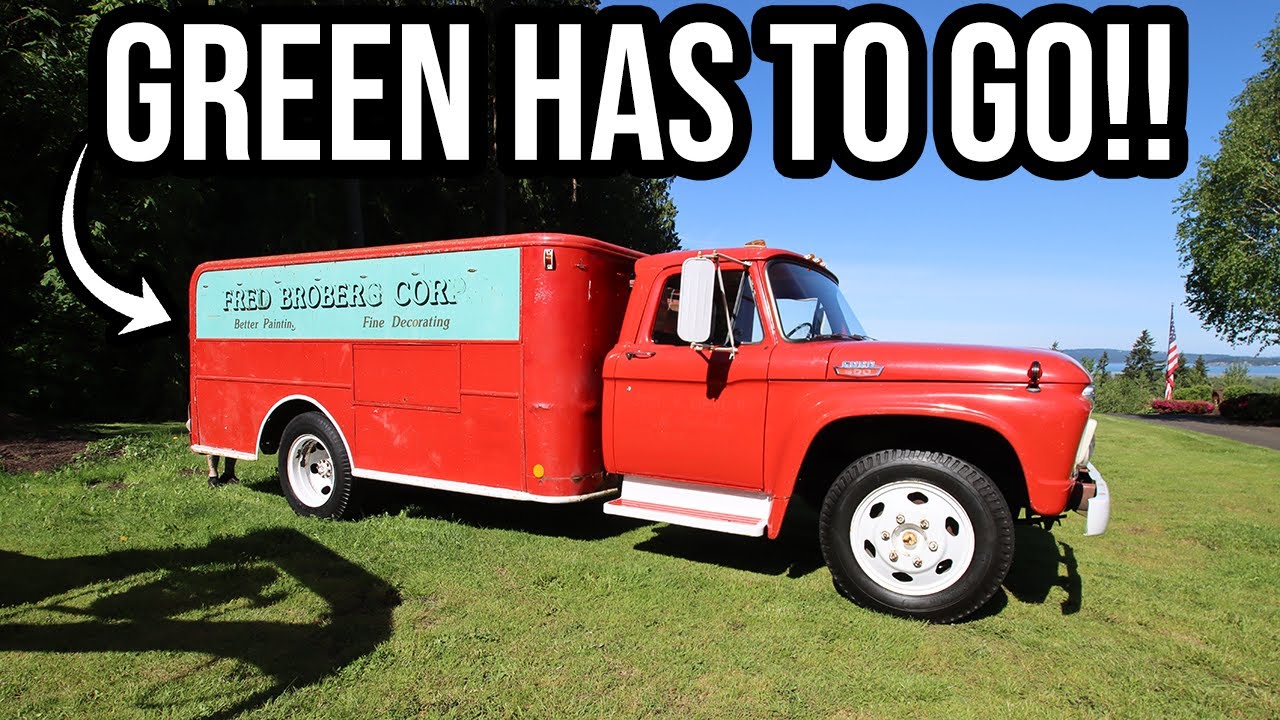FINALLY Repainting The Bed Sides On Our 1965 Ford F600 Hot Rod Hauler ...